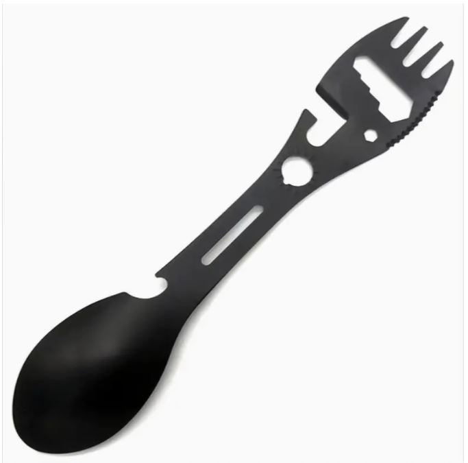 Multi-function Stainless Steel Spork (Black) – Swartz Foods