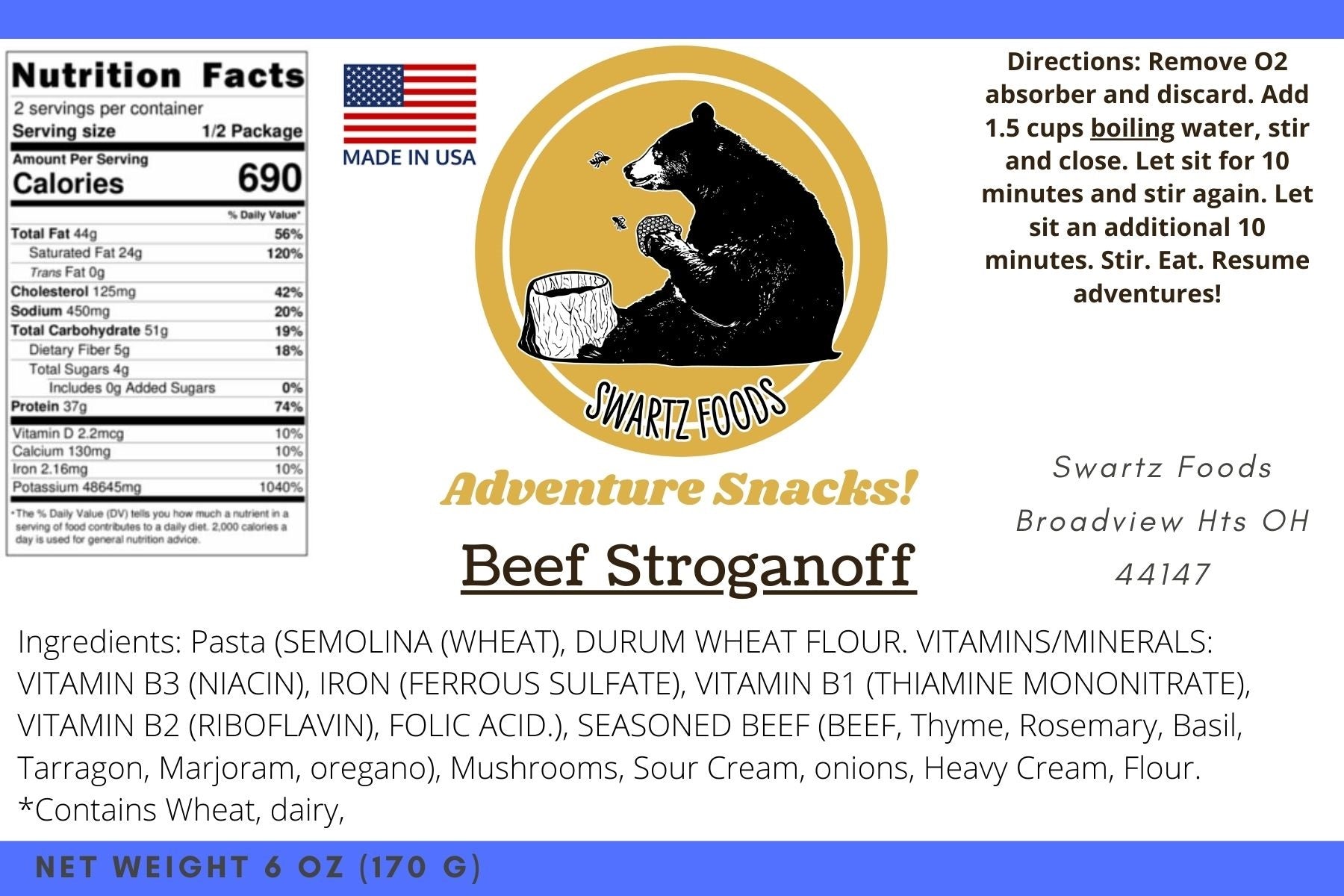 Beef Stroganoff – Swartz Foods