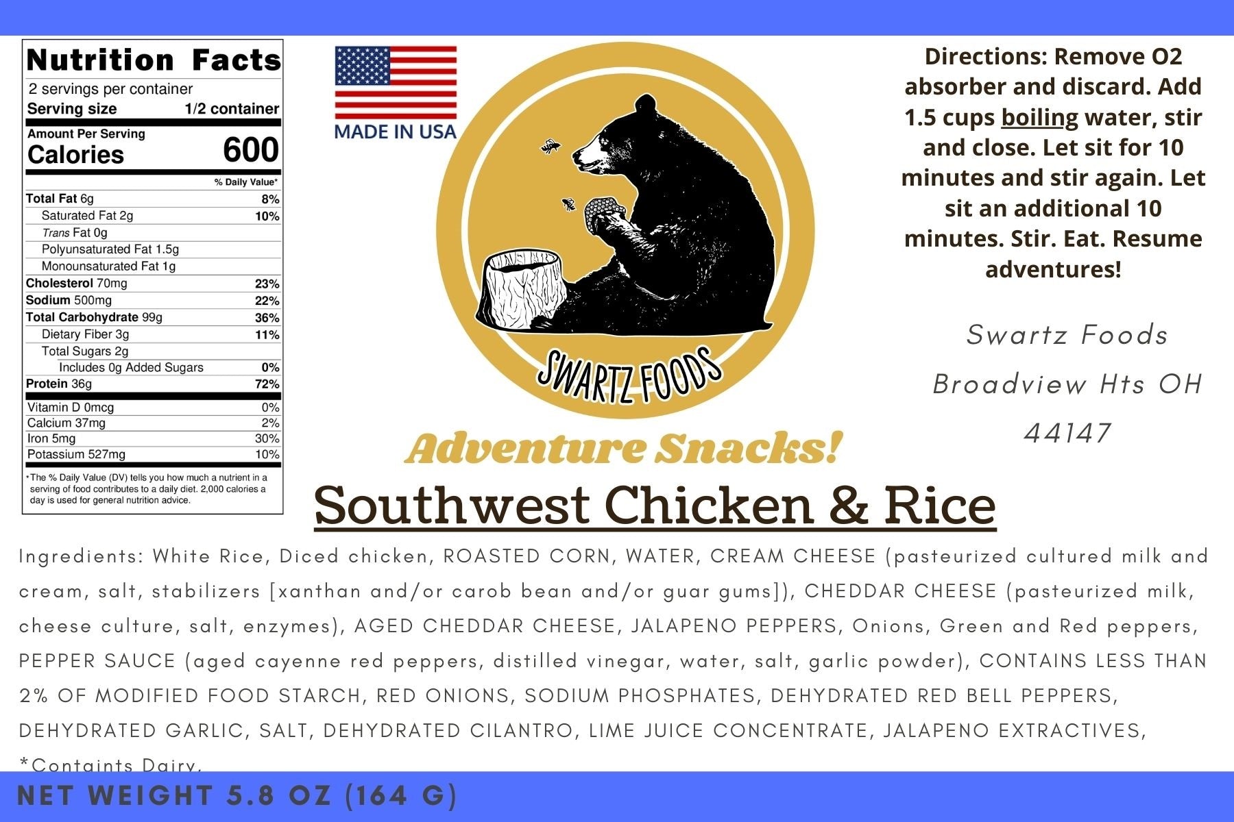 Southwest Chicken and Rice – Swartz Foods