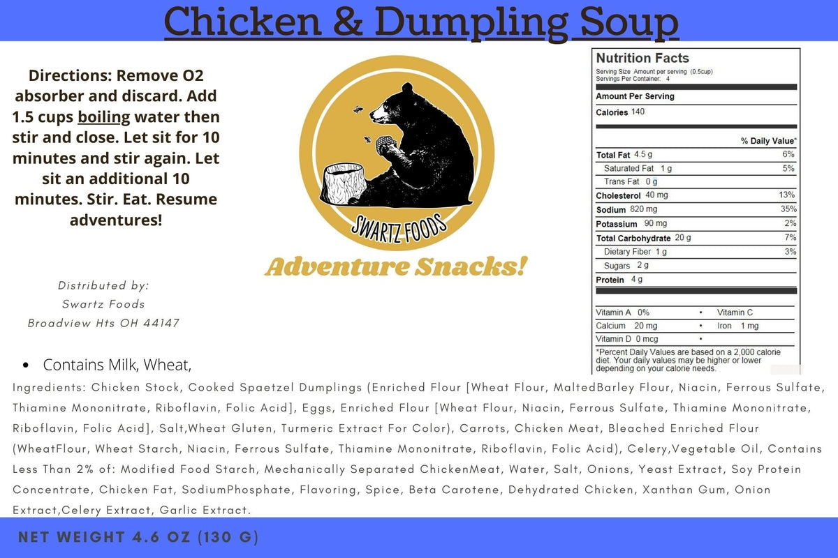 Chicken & Dumpling Soup – Swartz Foods